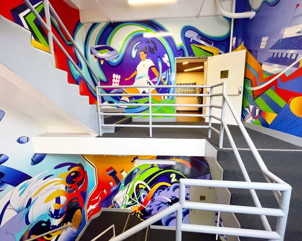 Stairway Mural – FOX Sports – Andrew Archer - SAA Hub